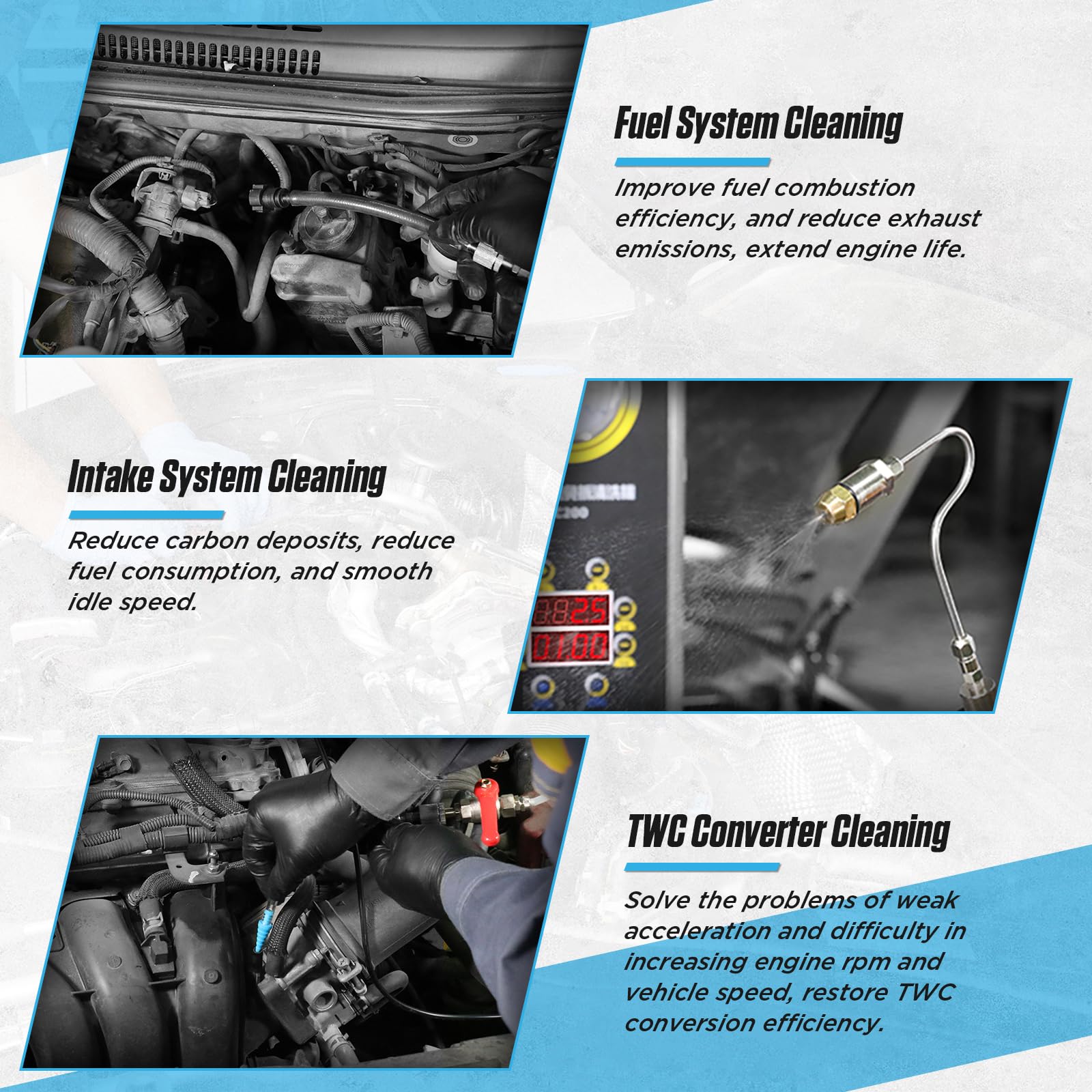 Snapklik.com : Fuel Injector Cleaner Kit 1000ML Automotive 150PSI Fuel ...