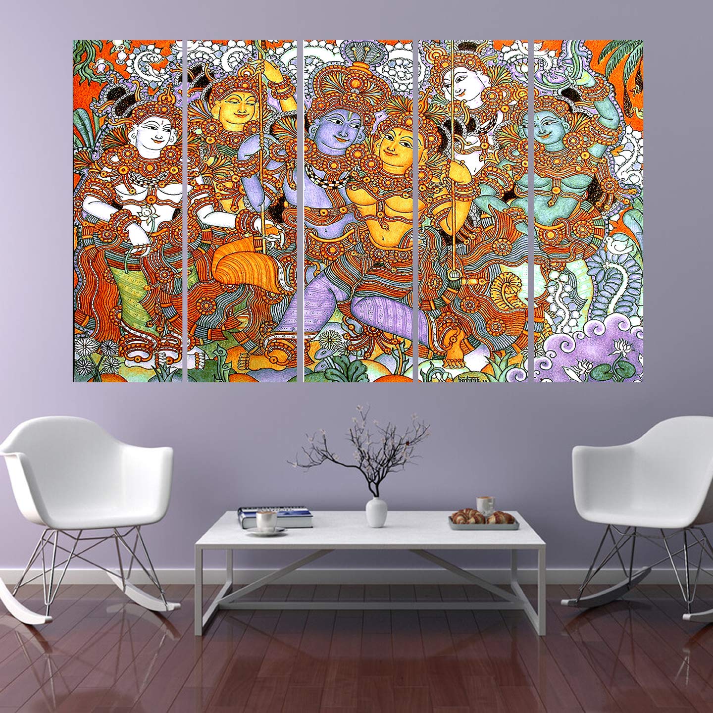 Buy KYARA ARTS Multiple Frames, Beautiful Kerala Mural Art Radha ...