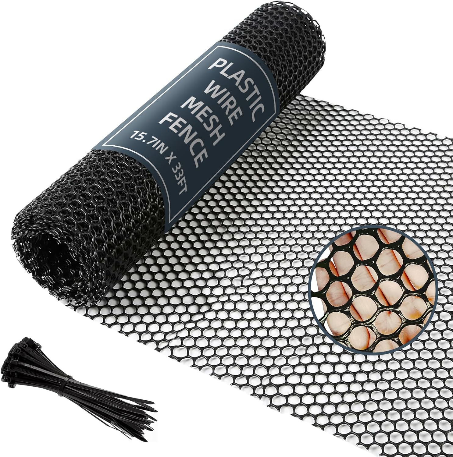 Amazon.com : Plastic Wire Mesh Fence, 15.7IN x 33FT Plastic Chicken ...