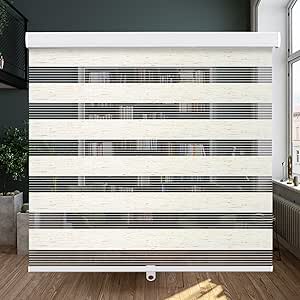 Amazon.com: LUCKUP Cordless Zebra Blinds Roller Shades for Window-Dual Layer Sheer Blinds Light ...