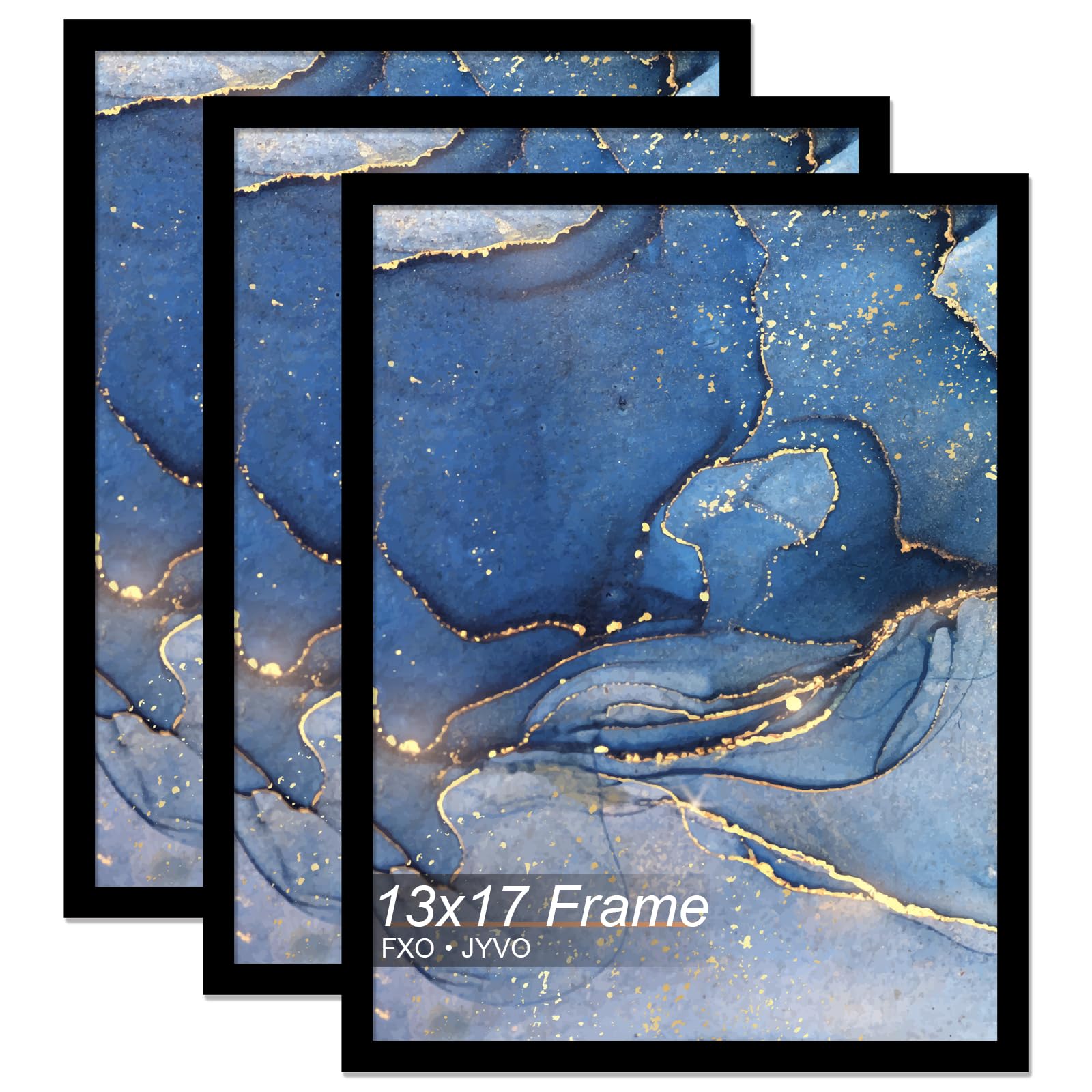 Amazon.com - Fxojyvo 13x17 Picture Frame Set of 3, Black Frame for 13 x ...