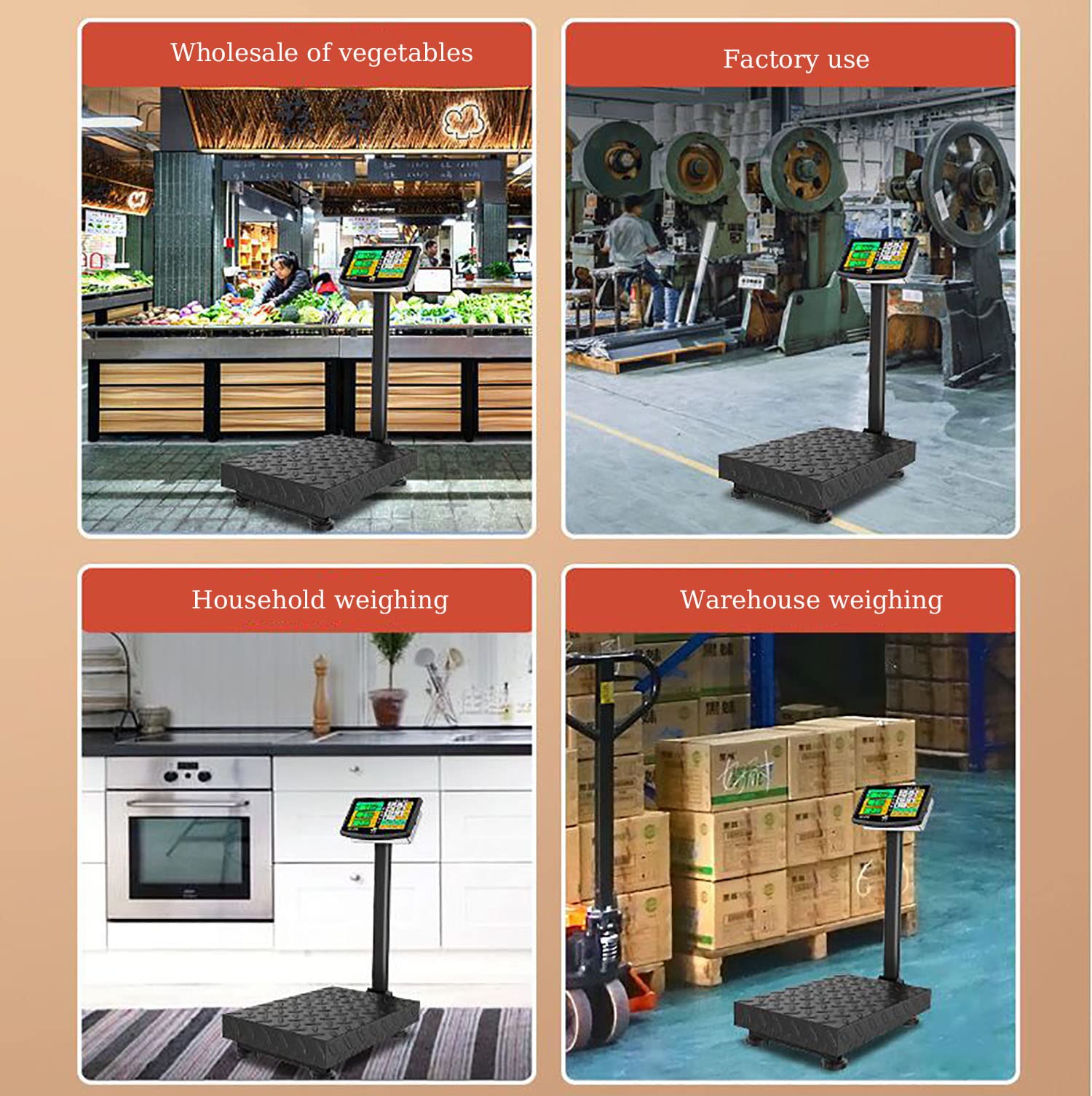 CXWAWSZ Floor Weight Computing Postal Scale 660LB Digital Large ...