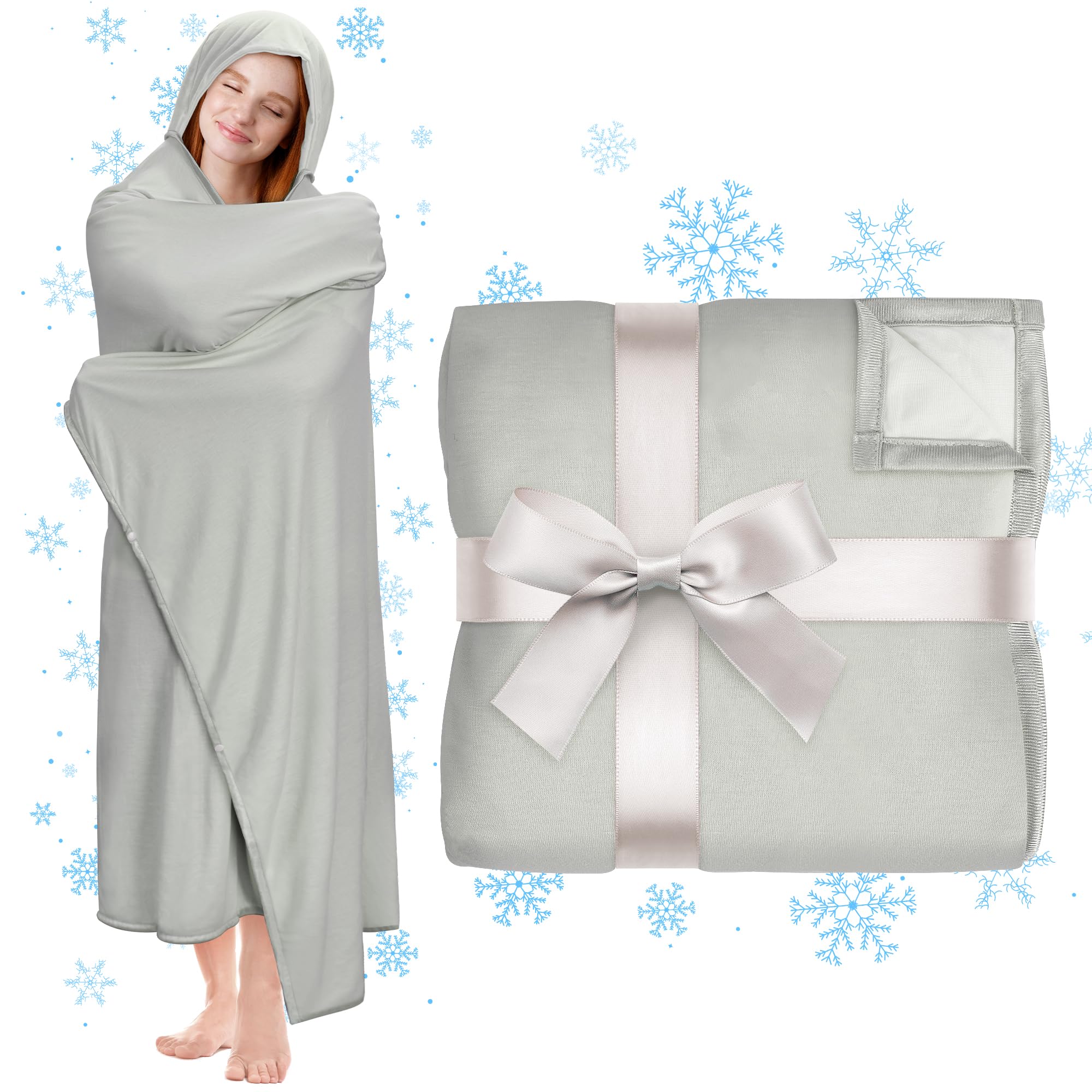 Amazon.com: Cooling Wearable Throw Blanket For Hot Sleepers ...