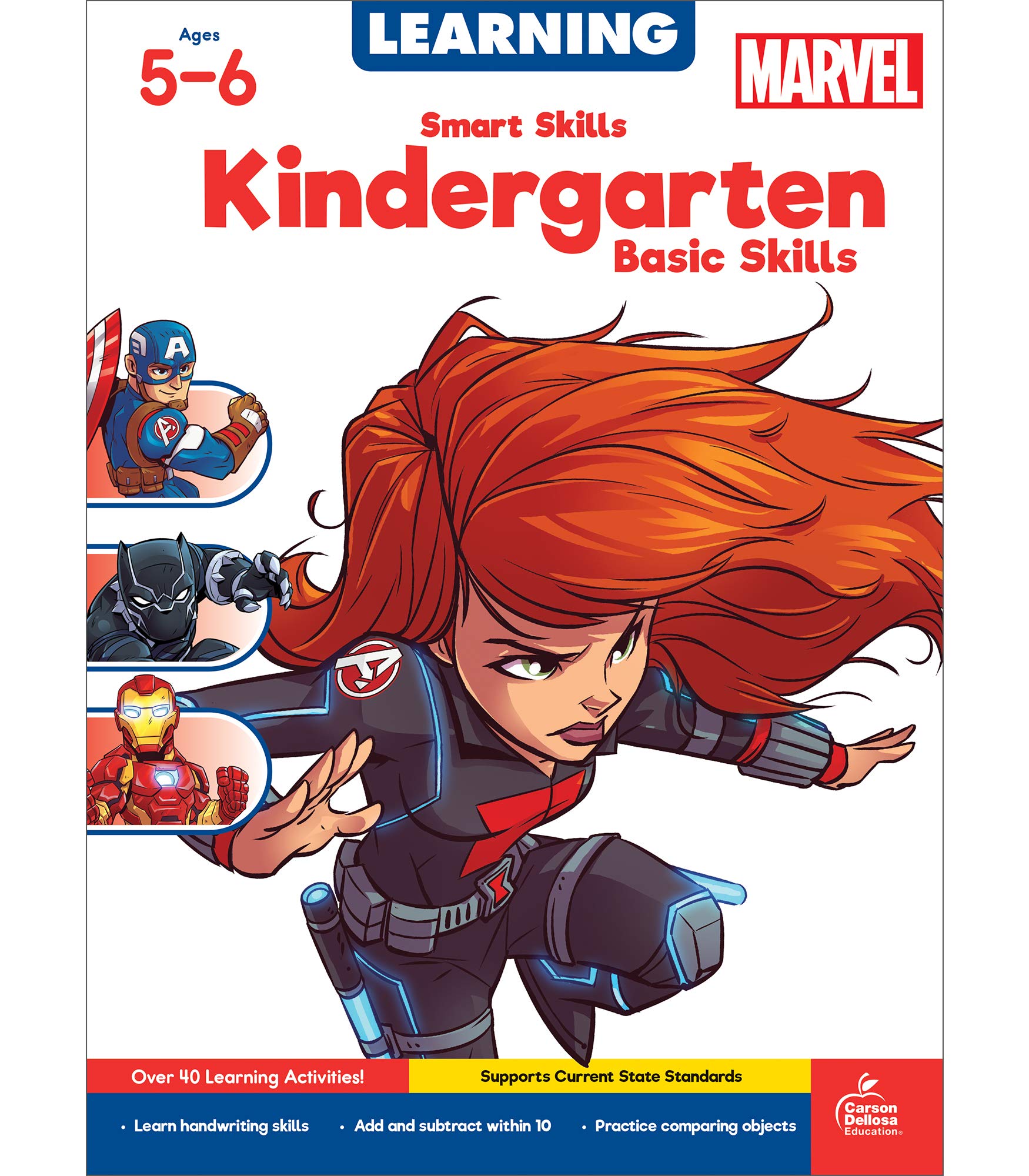 Learning Marvel Kindergarten Basic Skills Workbook Addition Subtraction ...