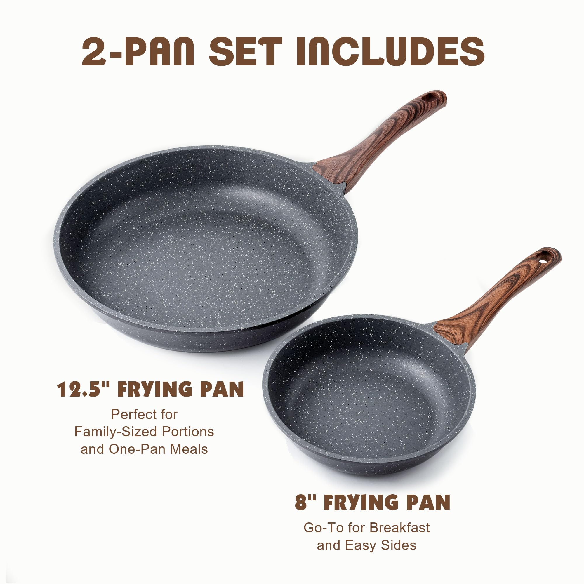 Snapklik.com : SENSARTE Nonstick Frying Pan Skillets, Swiss Granite ...