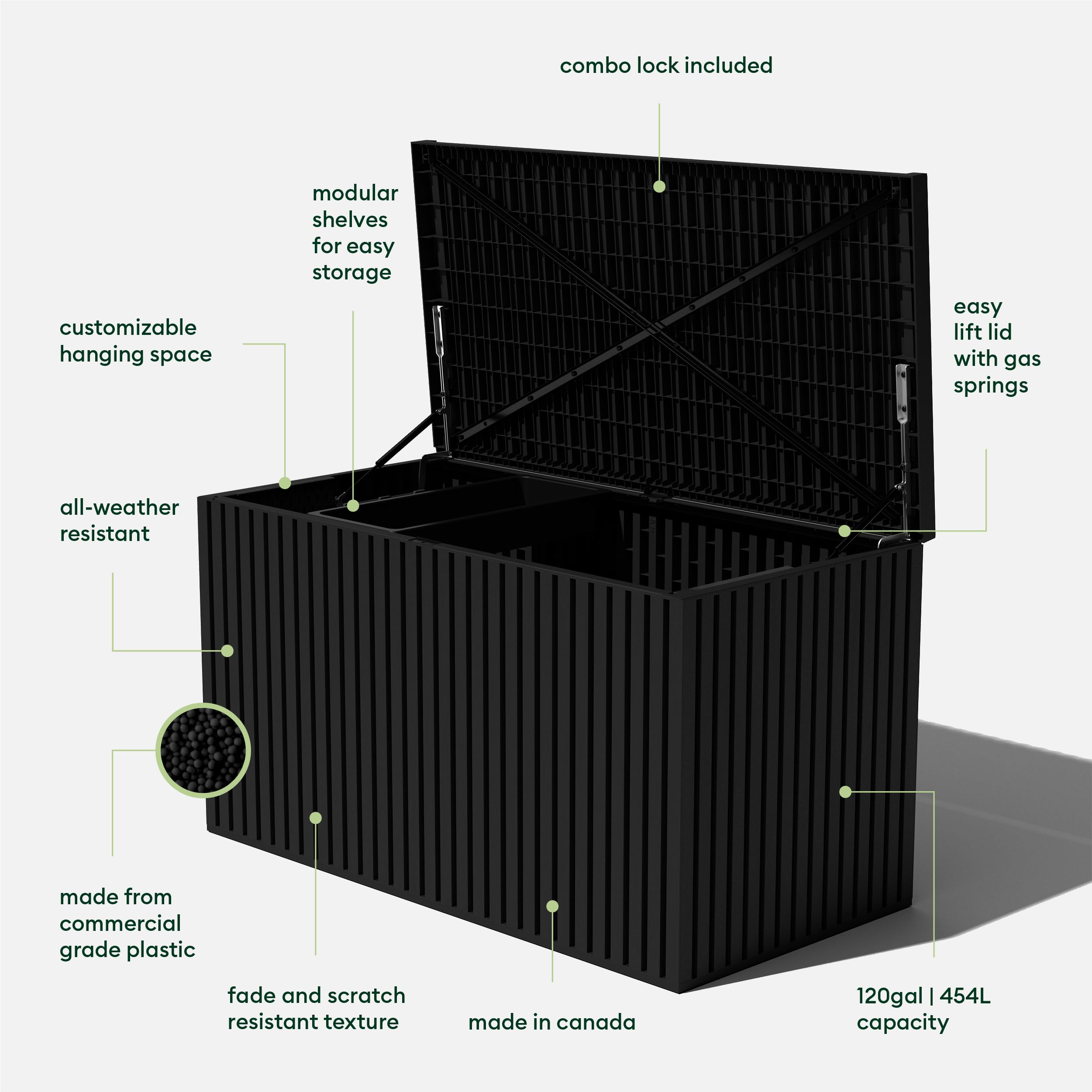 Otryad 260 Gallon Deck Box, Waterproof Resin Large Outdoor Storgae Box ...