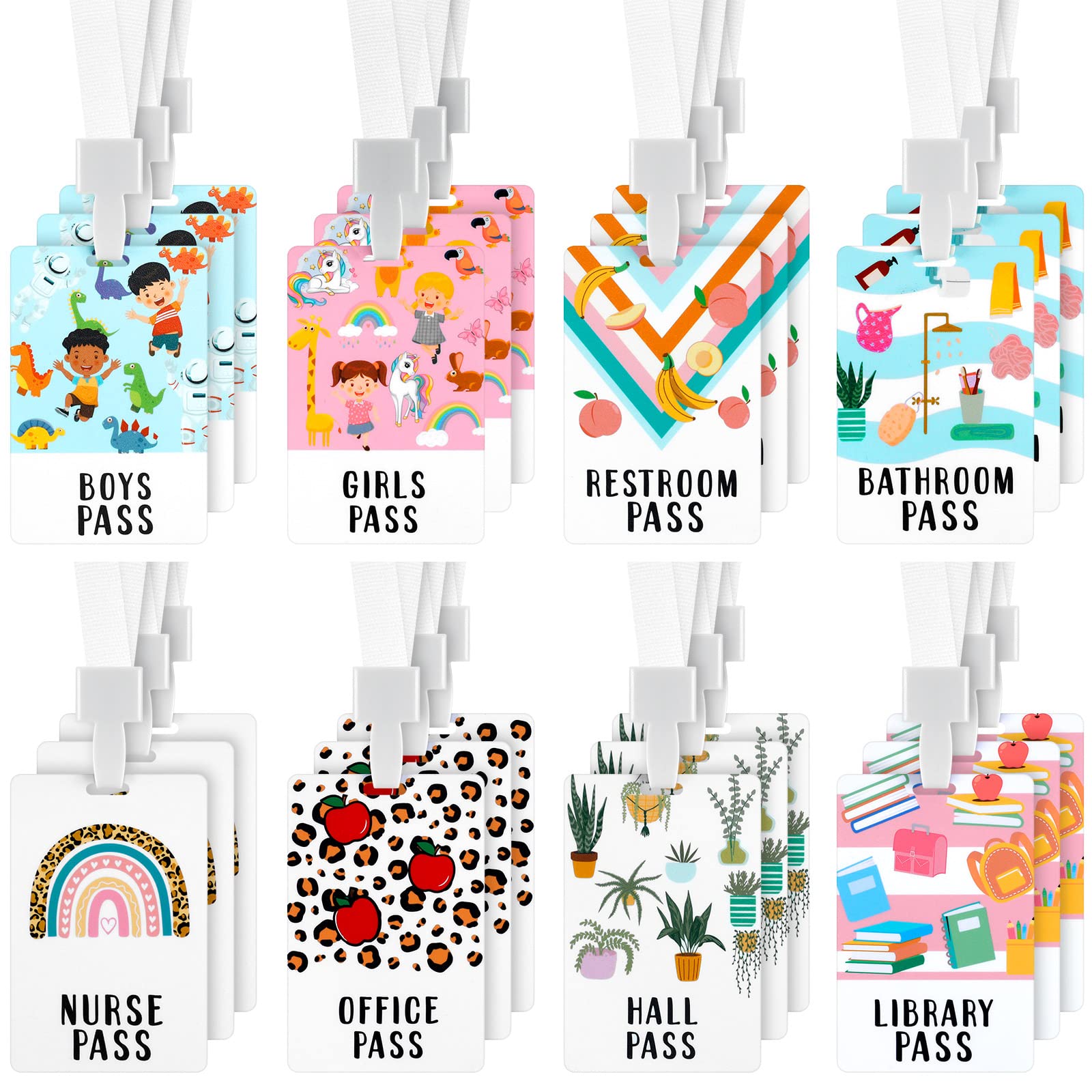 School Lanyard MotiMind 6 Pack Science Hall Passes Lanyards Unbreakable ...