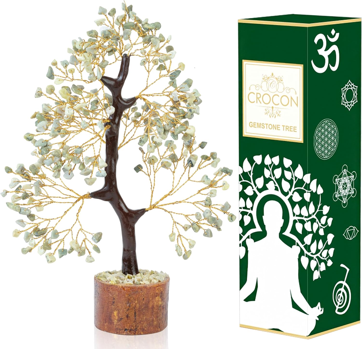 Amazon.com: Crocon Serpentine Gemstone Tree, Crystal Tree of Life ...