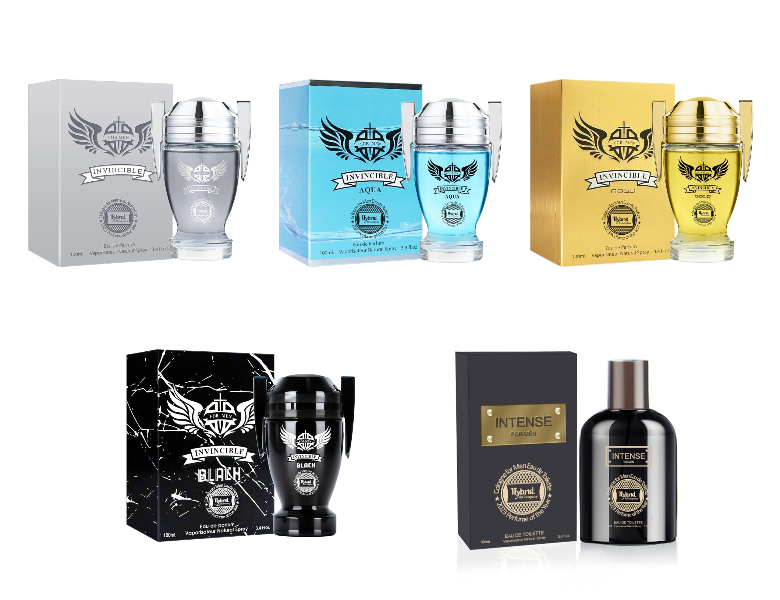 Amazon.com : Hybrid & Company Invincible Men's 5 Pcs Scent Spray Eau De ...