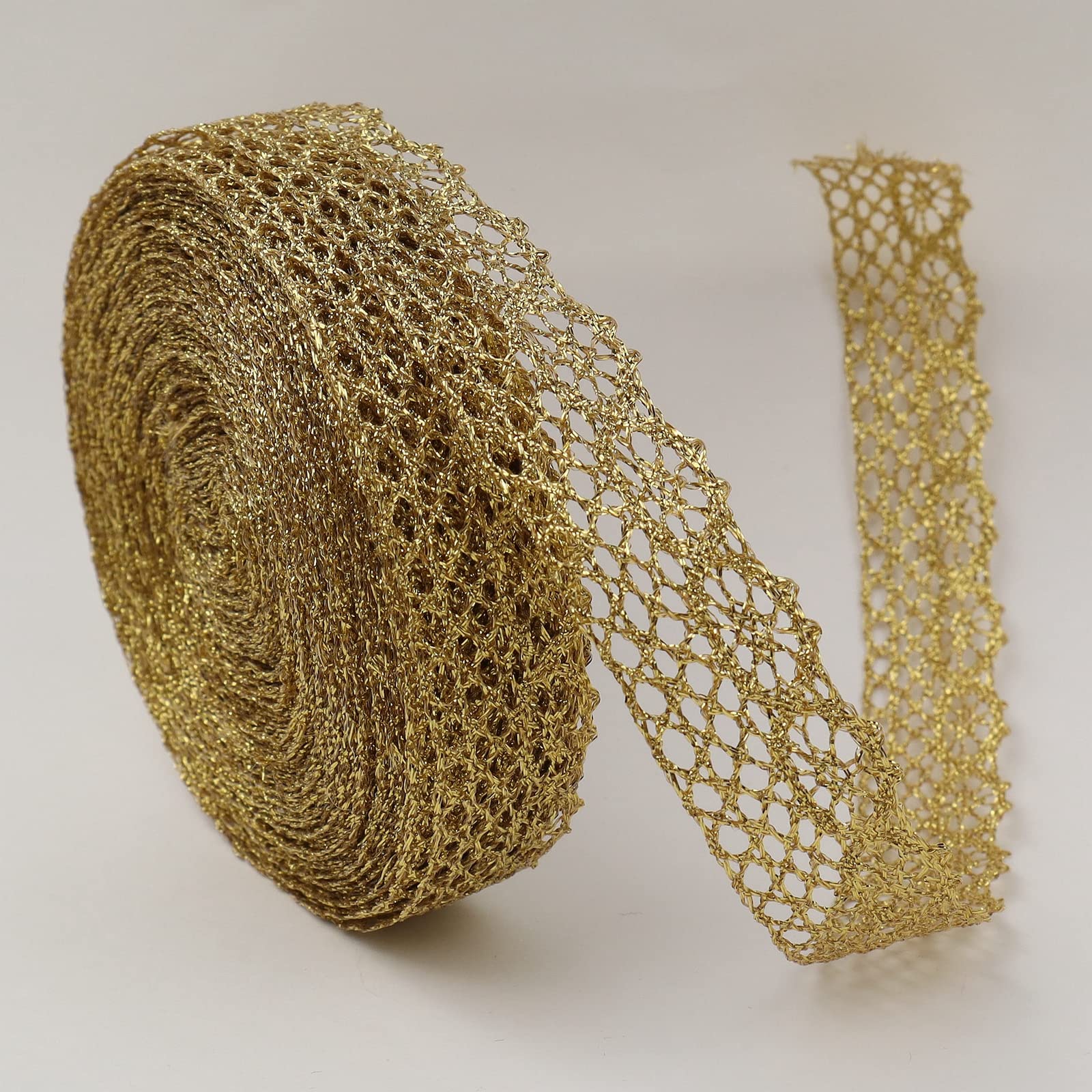 Amazon.com: Gold Lace Trim Vintage Crochet Lace Ribbon Craft Gold Lace ...