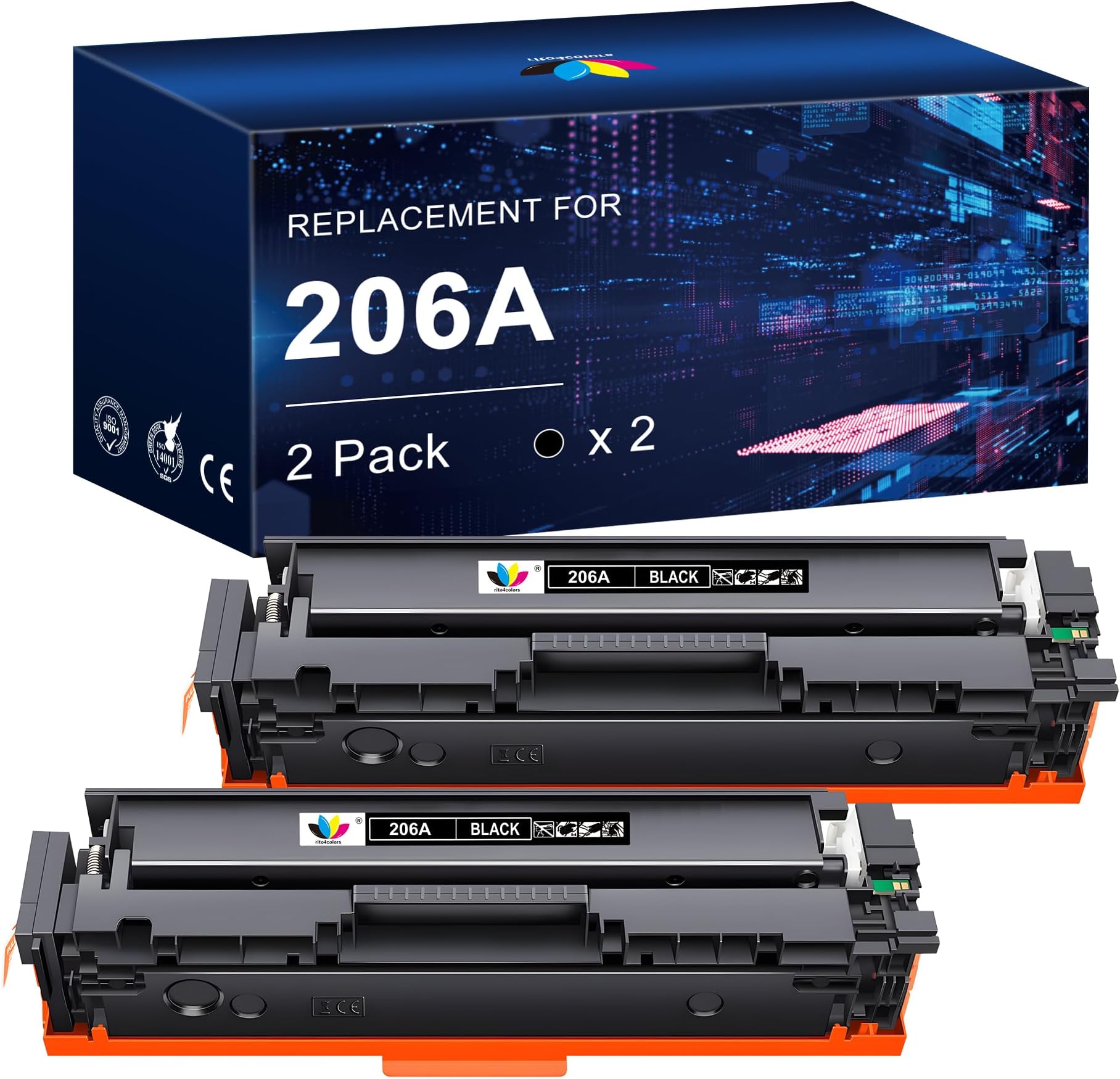 Amazon.com: 206a Black Toner cartridges(with Chip) - Replacement for HP ...
