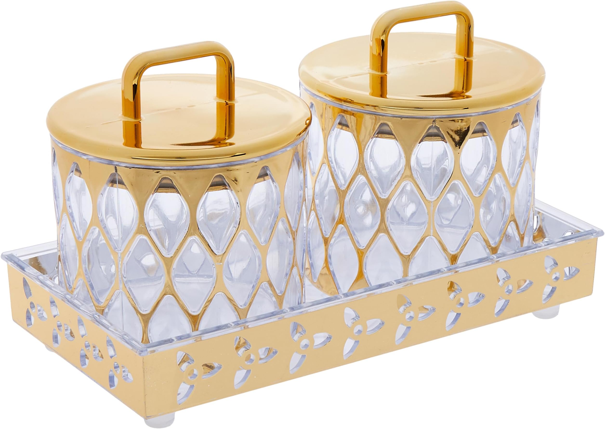 Buy Homeor Air-Tight Dry Fruit Container Tray Set with Lid & Serving ...