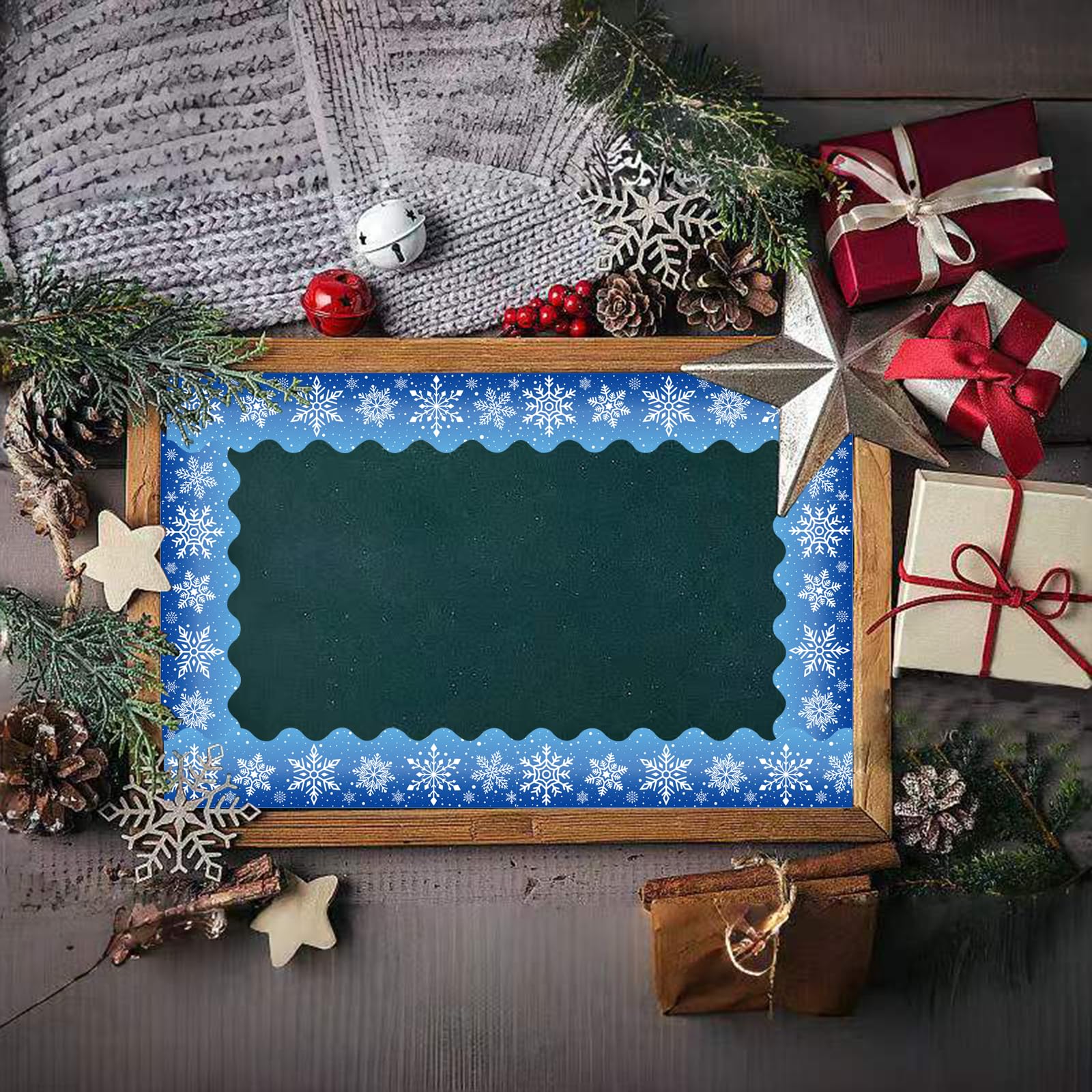 Snapklik.com : 69 Feet Winter Snowflake Bulletin Board Borders ...