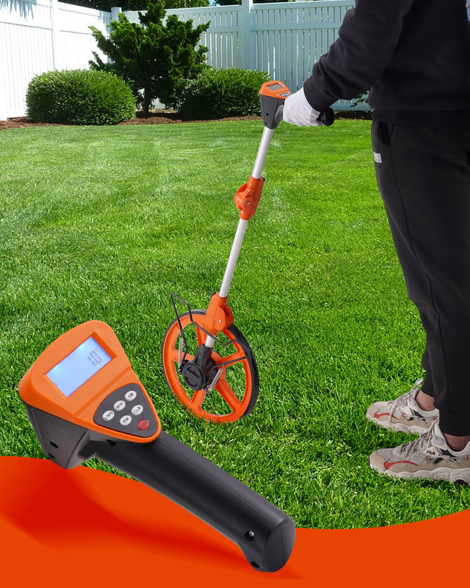 Snapklik.com : Measuring Wheel Digital Display, 12 Folding Portable ...