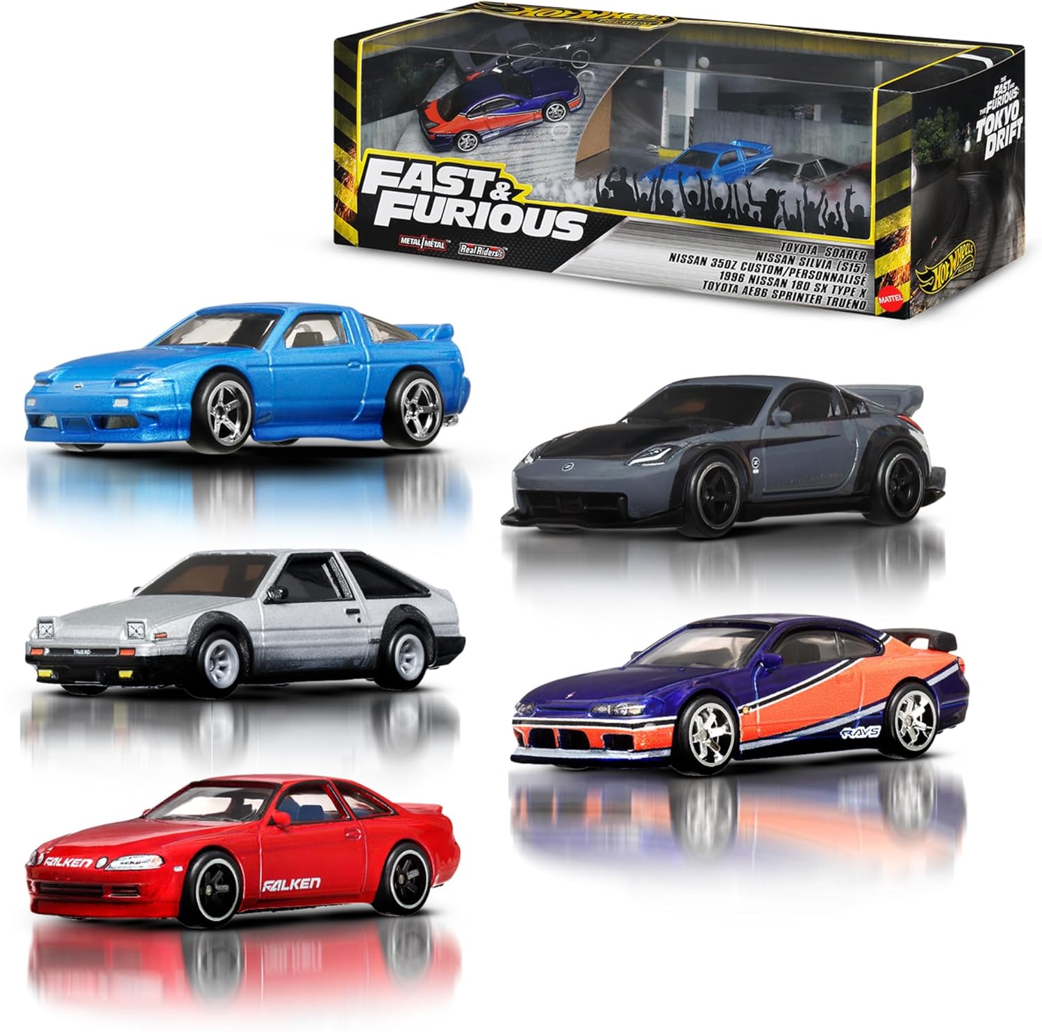 Hot Wheels Premium Szybcy i wściekli Tokio Drift 5-pak Zestaw 5 ...