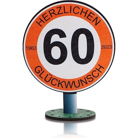 Amazon.de: Geburtstagschild 60 Verkehrszeichen Verkehrsschild ...