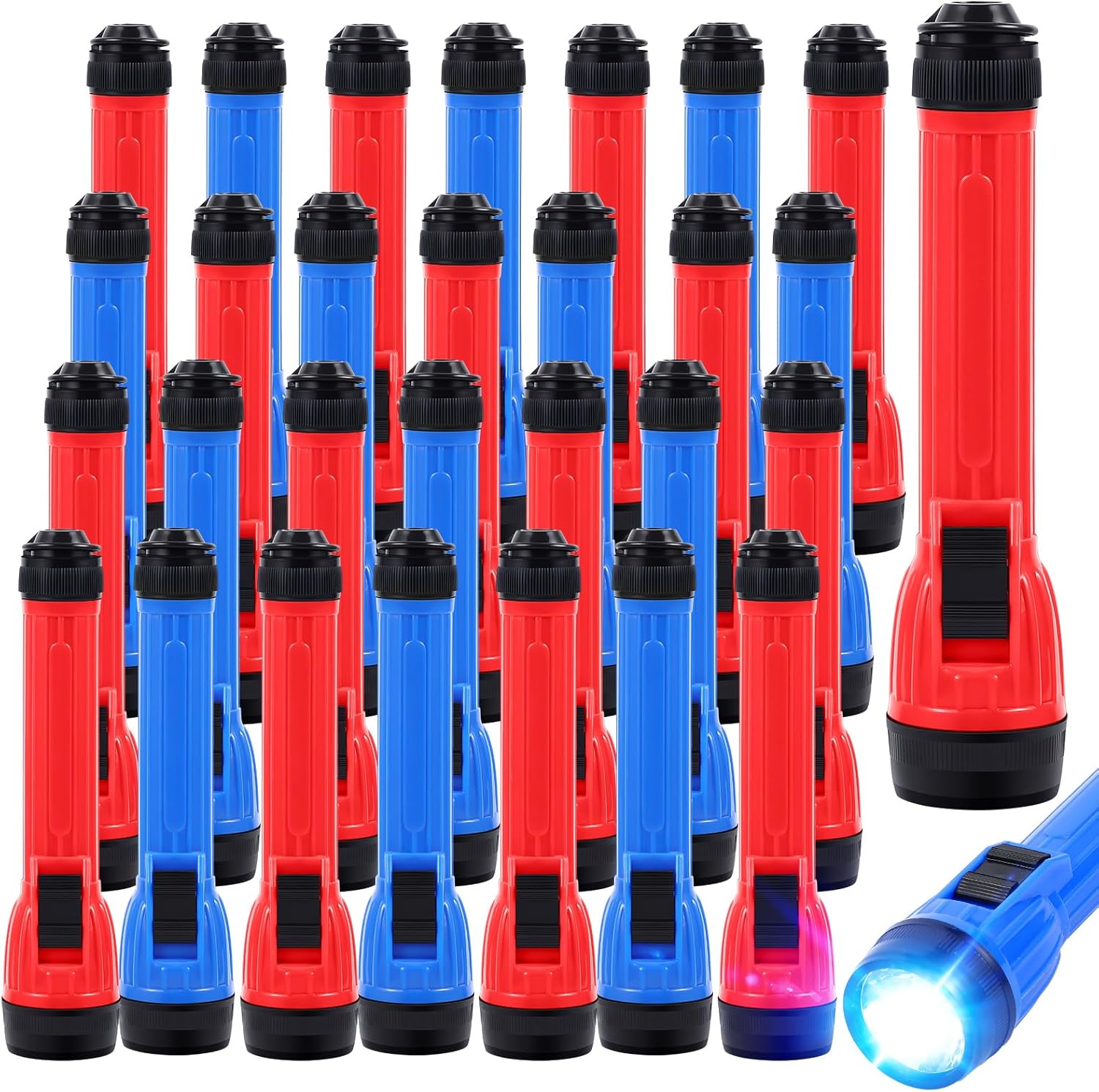 Baquler 30 Pack LED Small Flashlight Bulk Plastic LED Flashlight ...