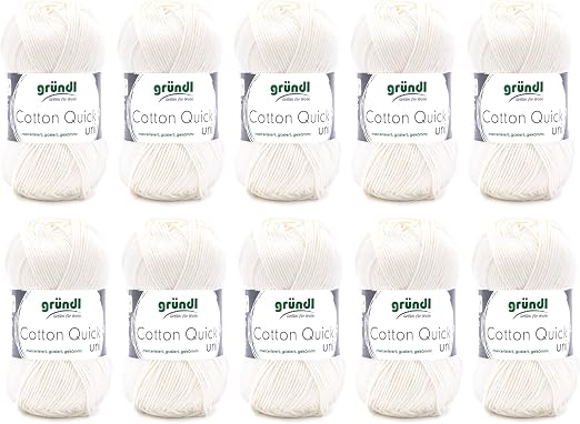 Gründl Laine Cotton Quick uni – laine fine pour crochet – fil à ...