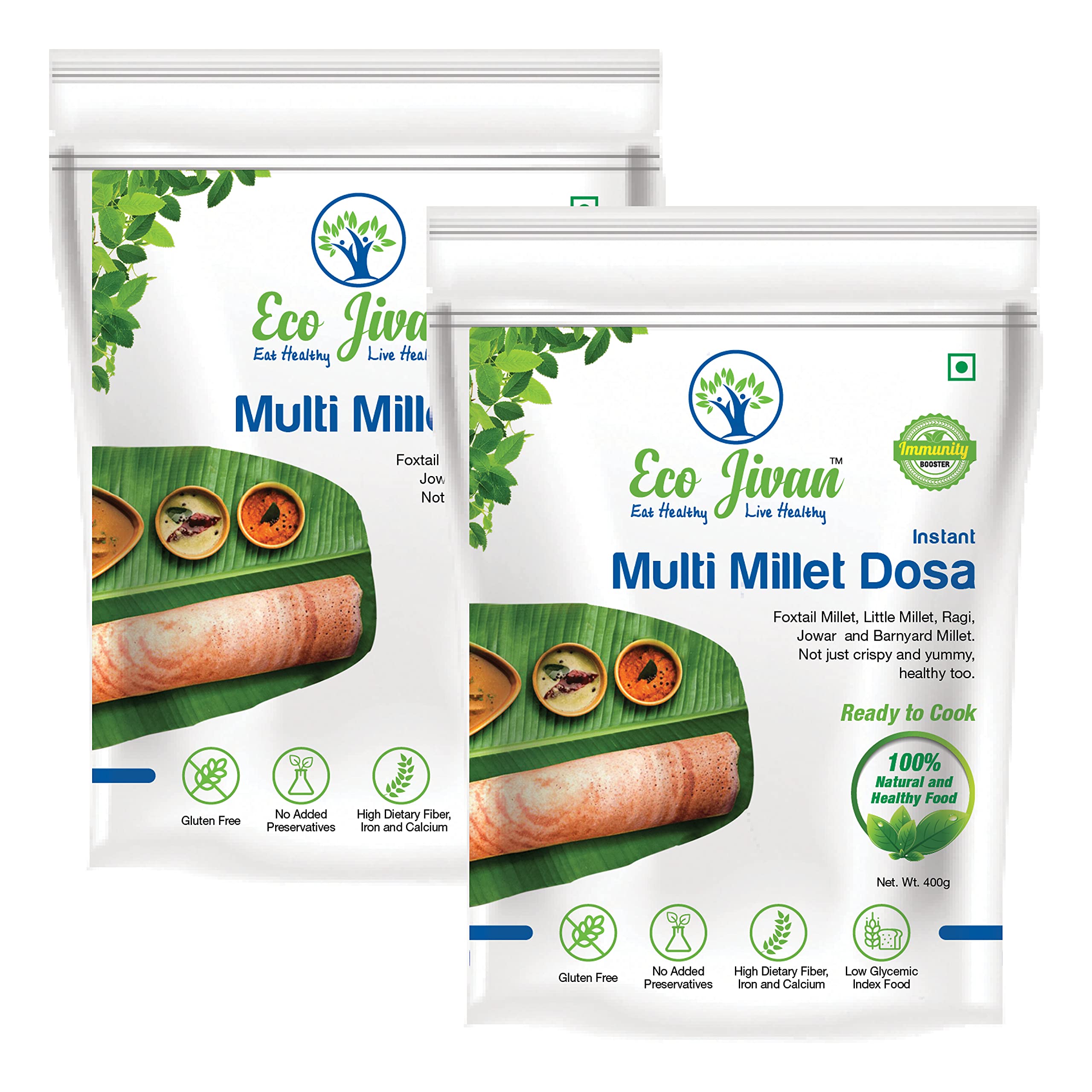 Buy Multi Millet Mix Dosa by Eco Jivan | Instant Dosa Mix Powder ...