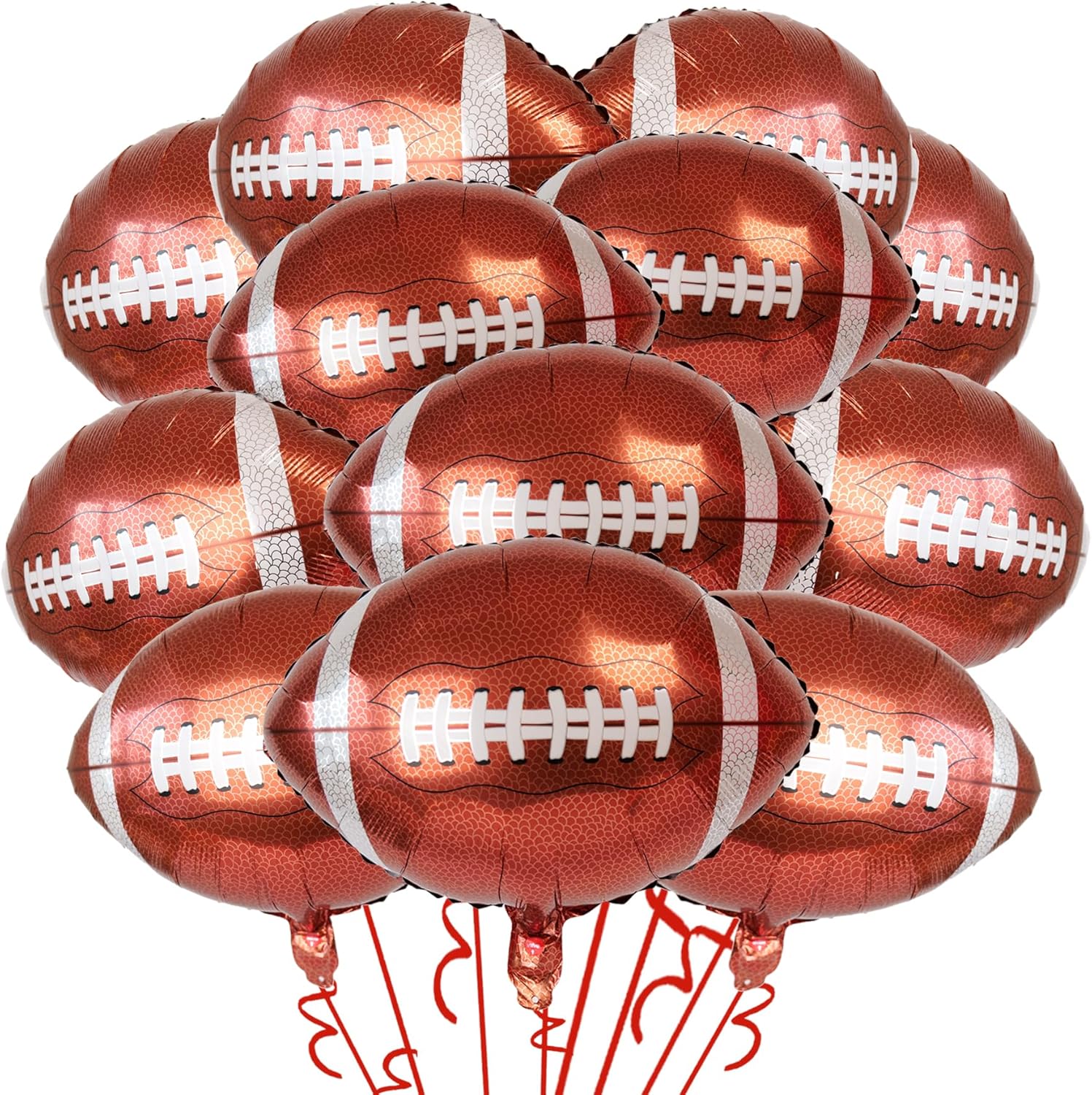 Amazon.com: Football Party Balloons,12 pcs 18 Inch Football Shaped Foil ...
