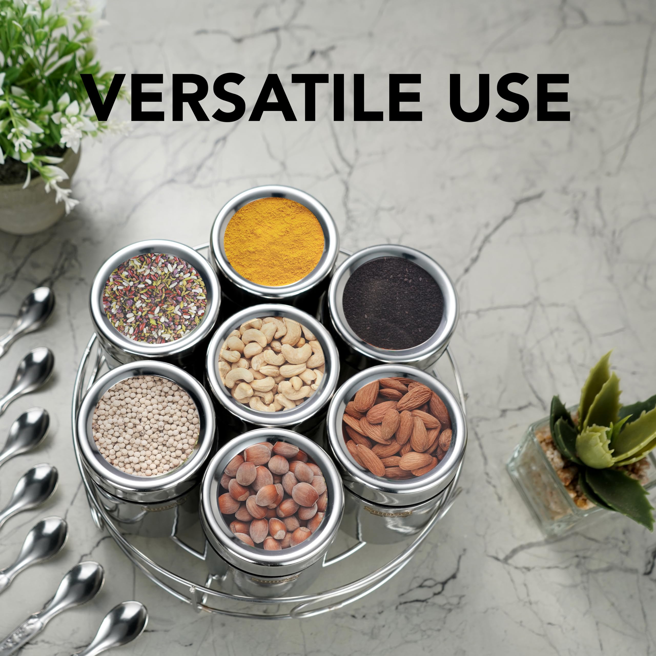 Snapklik.com : Sumeet 7in1 Stainless Steel + See Through Lid Masala ...
