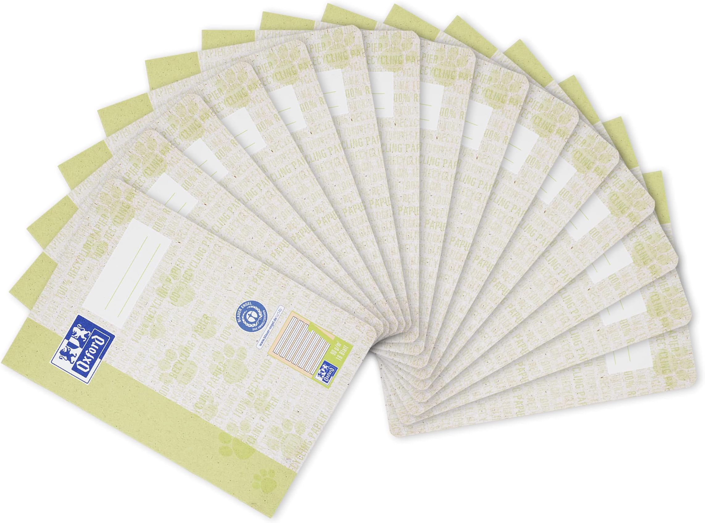 Herlitz 3320108 Hefte A5/16 Lineatur 01 (liniert) farbig hinterlegt FSC ...