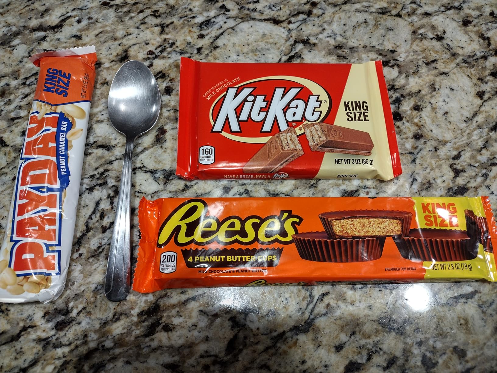 Amazon.com : KIT KAT, PAYDAY and REESE'S Assorted Flavored King Size ...