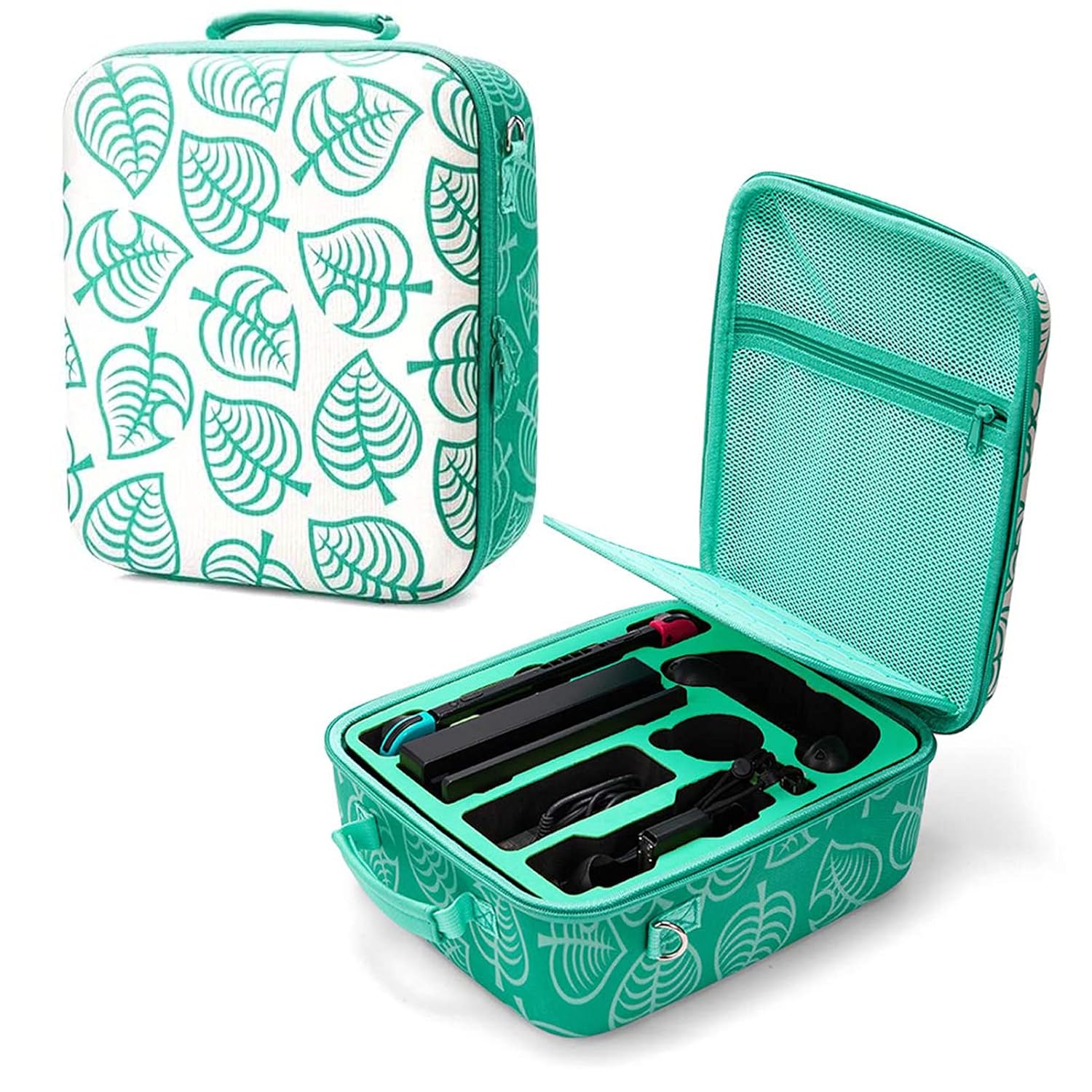 Amazon.com: Nintendo Switch Deluxe Carrying Case-Turquoise Storage Bag ...
