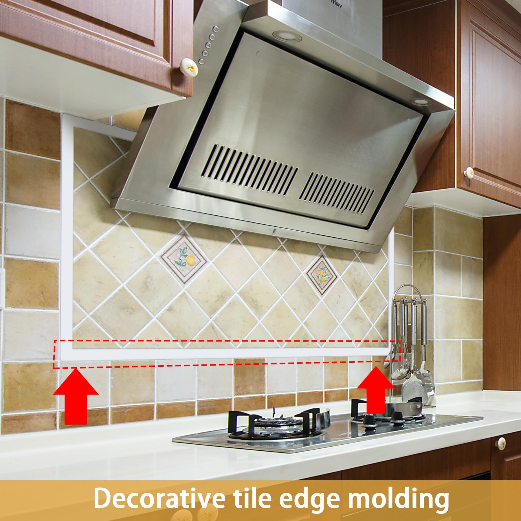 Snapklik.com : Soengsau 20 Ft D Peel-and-Stick Tile Edge Molding Trim