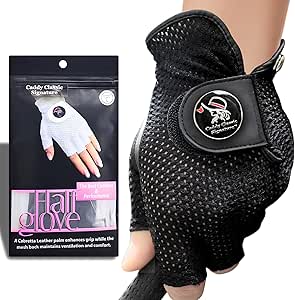 Amazon.com : Caddy Classic Ladies Golf Glove Women | Half Finger Mesh ...