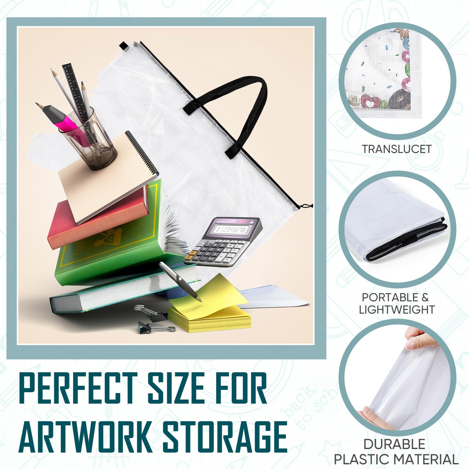 Snapklik.com : Tenceur 1 Pc 36 X 48 Inch Art Portfolio Case Large Art ...