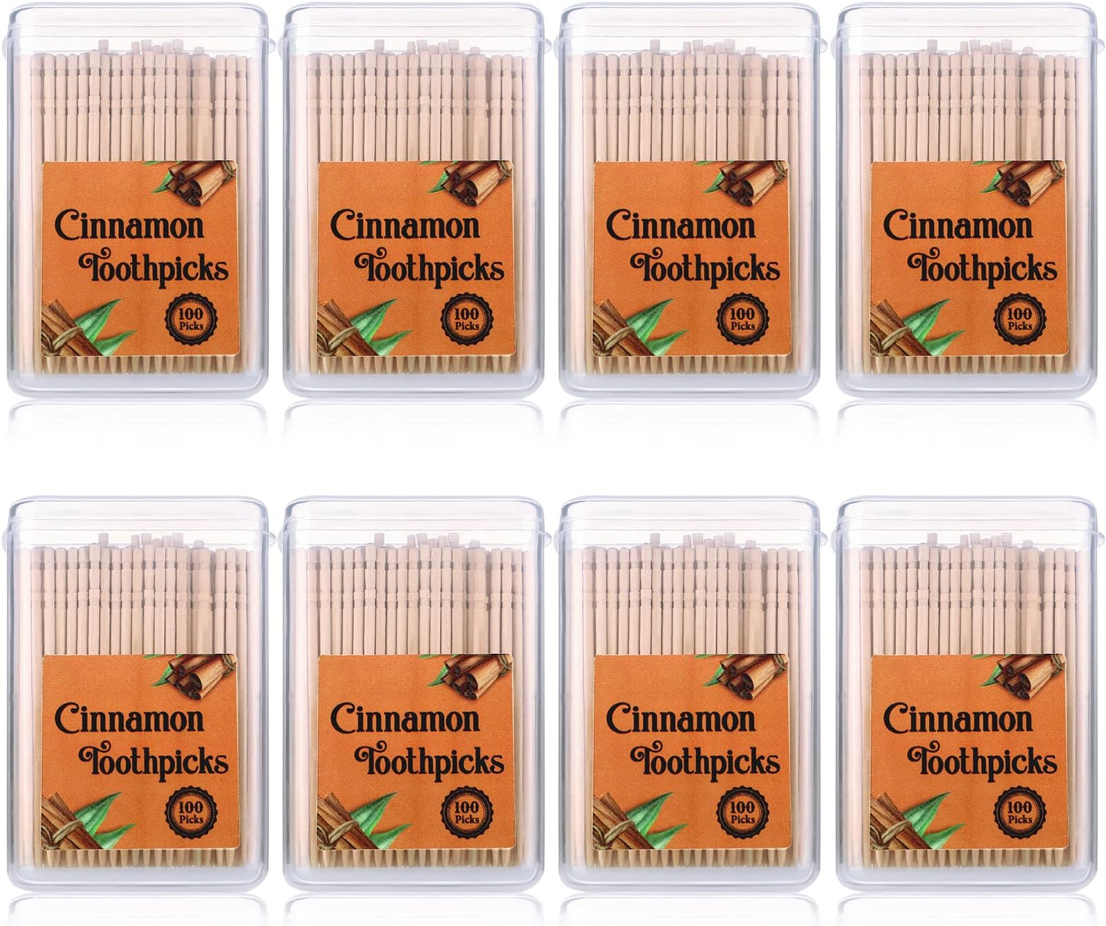 Amazon.com: Gerrii 800 Pcs Cinnamon Toothpicks 8 Boxes Wooden Cinnamon ...