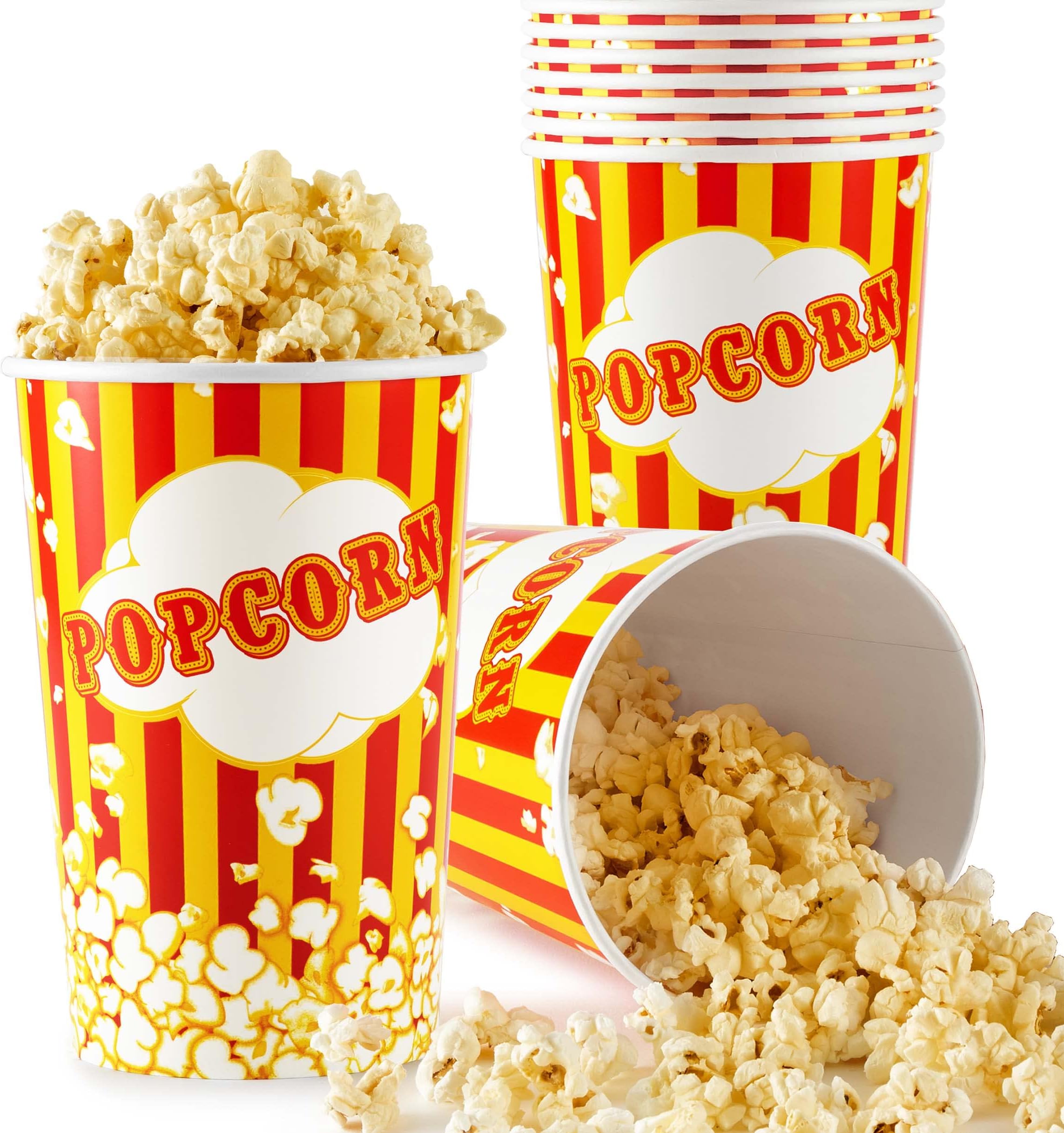 Amazon.com: Leakproof, Super Durable 32oz Popcorn Cups 100 Pack. Grease ...