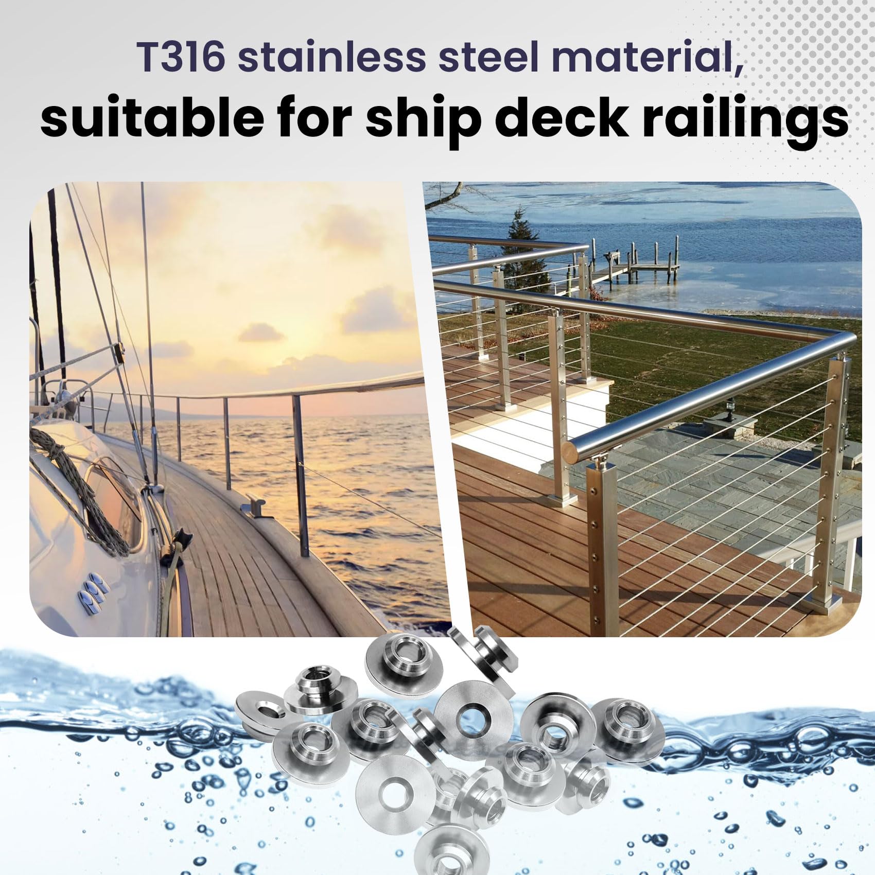 Snapklik.com : 40Pack Level Wheel Protector Sleeve, 3/16" Cable Railing ...