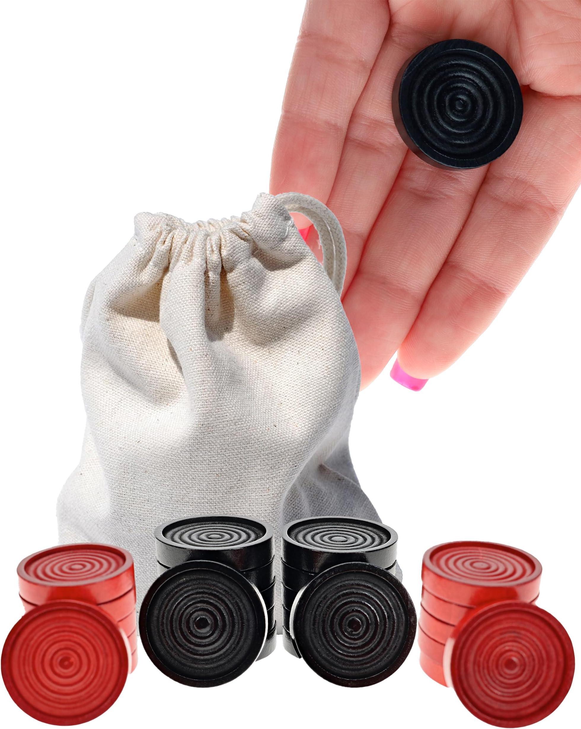 Amazon.com: WE Games Checkers Pieces Only, Wooden Checker Board Game ...