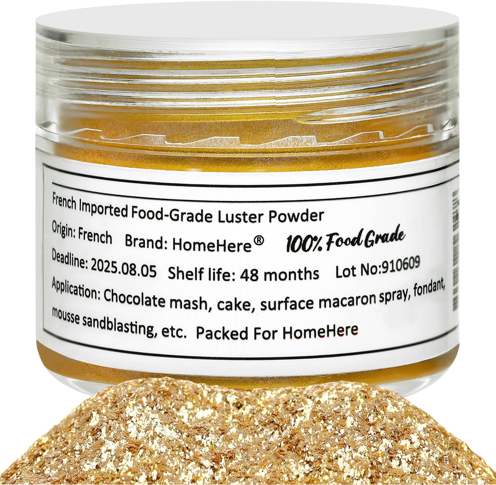 Amazon.com : HomeHere Edible Luster Dust Food-Grade Glimmer Powder ...