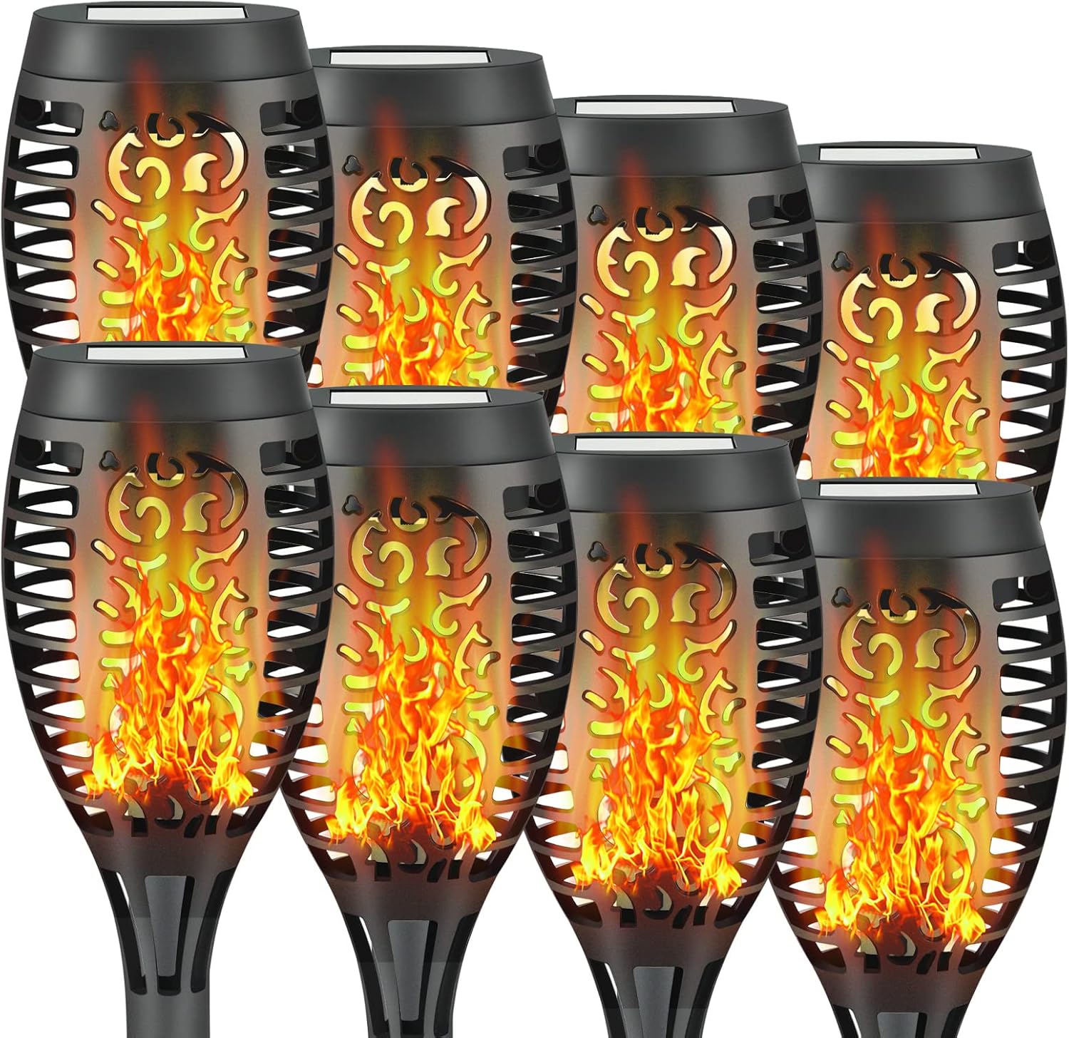 Amazon.com : Liveasily 8 Pack Solar Torches Halloween Lights Decor ...