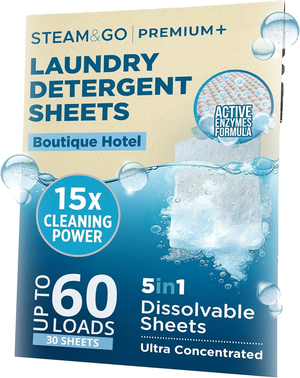Amazon.com: Steam & Go 5-in-1 Premium+ Dissolvable Laundry Detergent ...