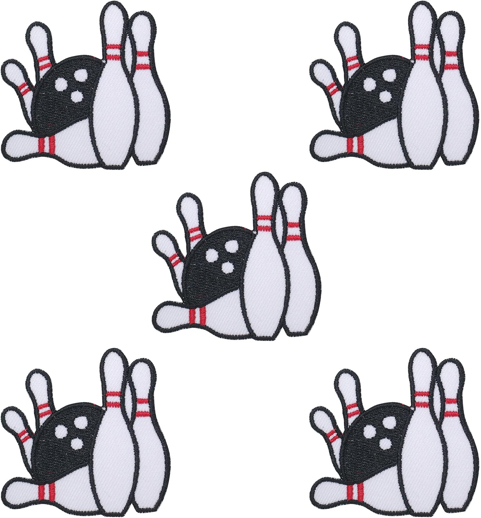 Amazon.com: Bowling Pins and Ball Embroidered Iron on Patch