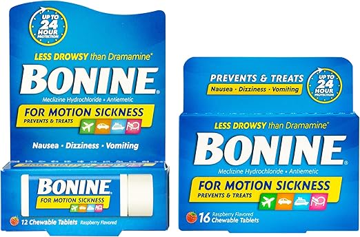 Amazon.com: Bonine Motion Sickness Relief Tablets - With 25mg of ...