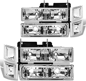 Amazon.com: Headlights Assembly compatible with1994-1998 Chevy C/K ...
