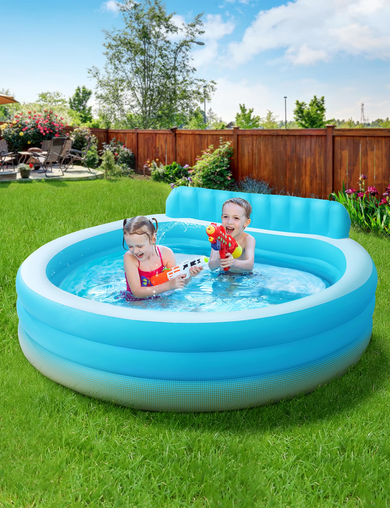 Snapklik.com : NicBex Above Ground Pool Full-Sized Inflatable Swimming ...