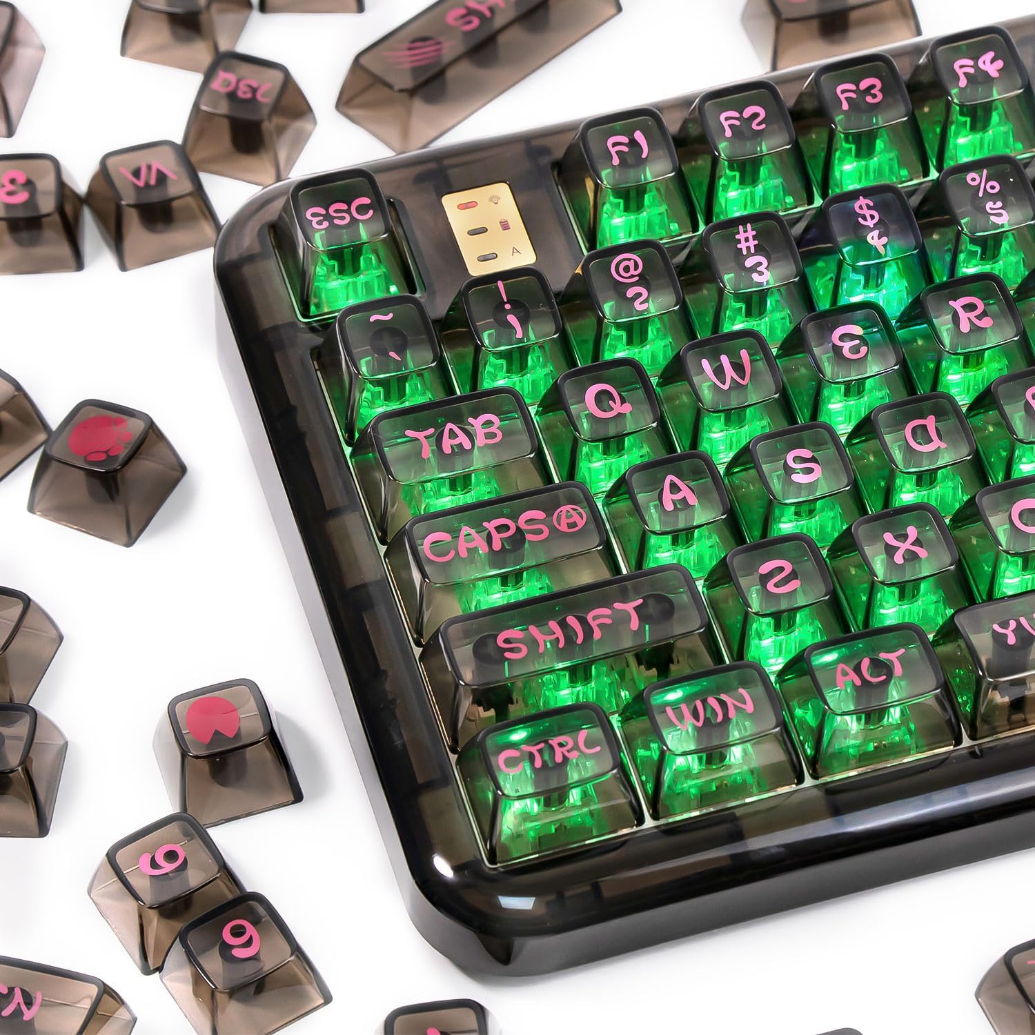 Amazon.com: CoolKiller Clear Keycap Set, 142 Full Keys for Mechanical ...