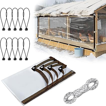Amazon.com : 3x10Ft Chicken Coop Cover for Winter - Waterproof Anti ...