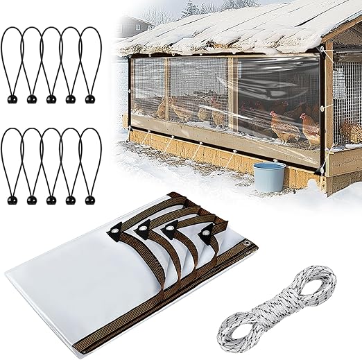 Amazon.com : 3x10Ft Chicken Coop Cover for Winter - Waterproof Anti ...