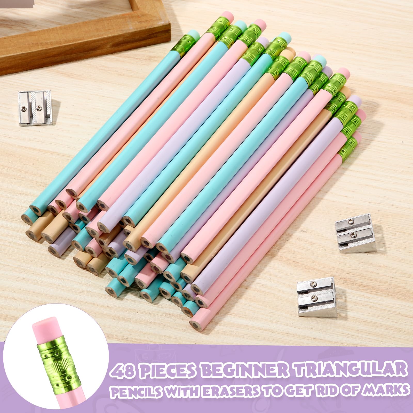 Snapklik.com : Fainne 48 Pcs Fat Pencils Jumbo Big Thick Large Pencils ...