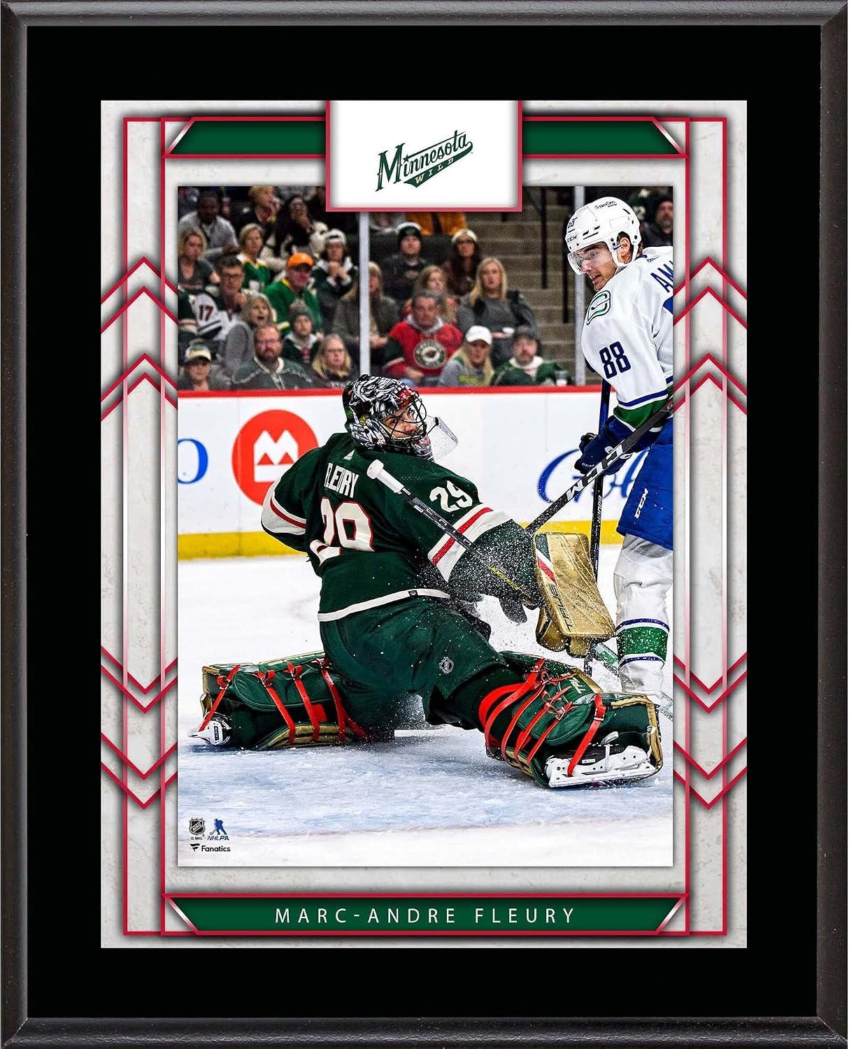Marc-Andre Fleury Minnesota Wild 10.5" x 13" Sublimated Player Plaque ...