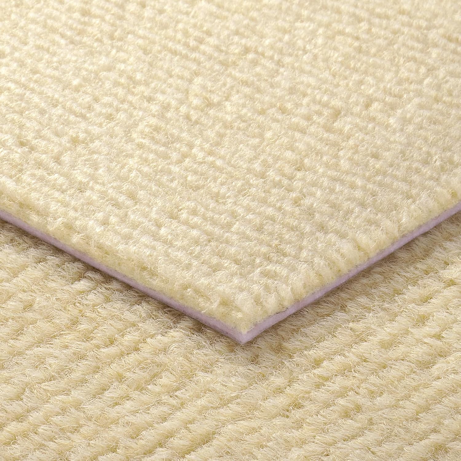 Livelynine Non Slip Beige Carpet Tiles with Padding Attached Cream ...