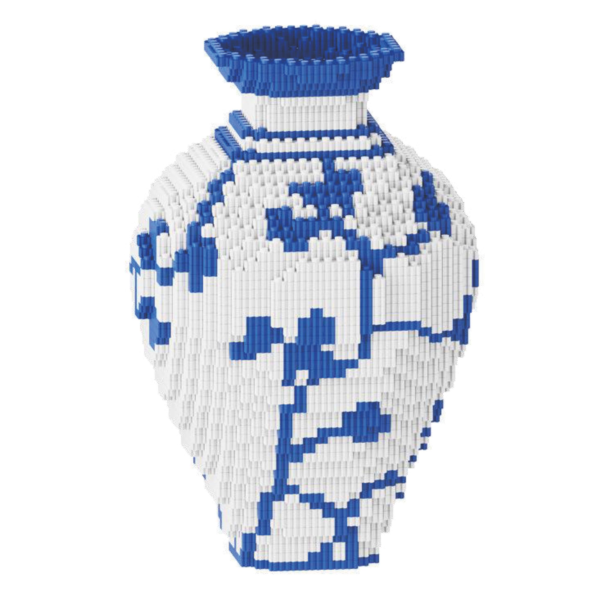 Amazon.com: Blue and White Vase Micro Building Blocks Set，Compatible ...