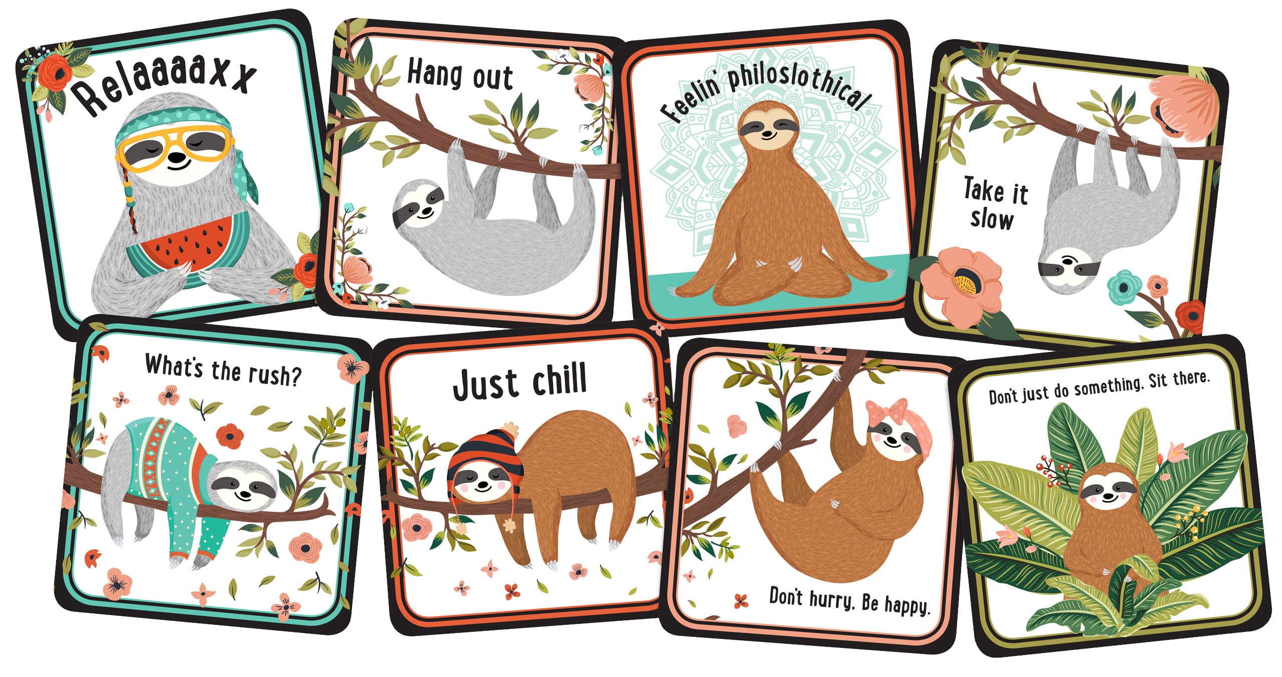 Sloth Coasters (8-piece Set): Peter Pauper Press: 9781441328281: Amazon ...